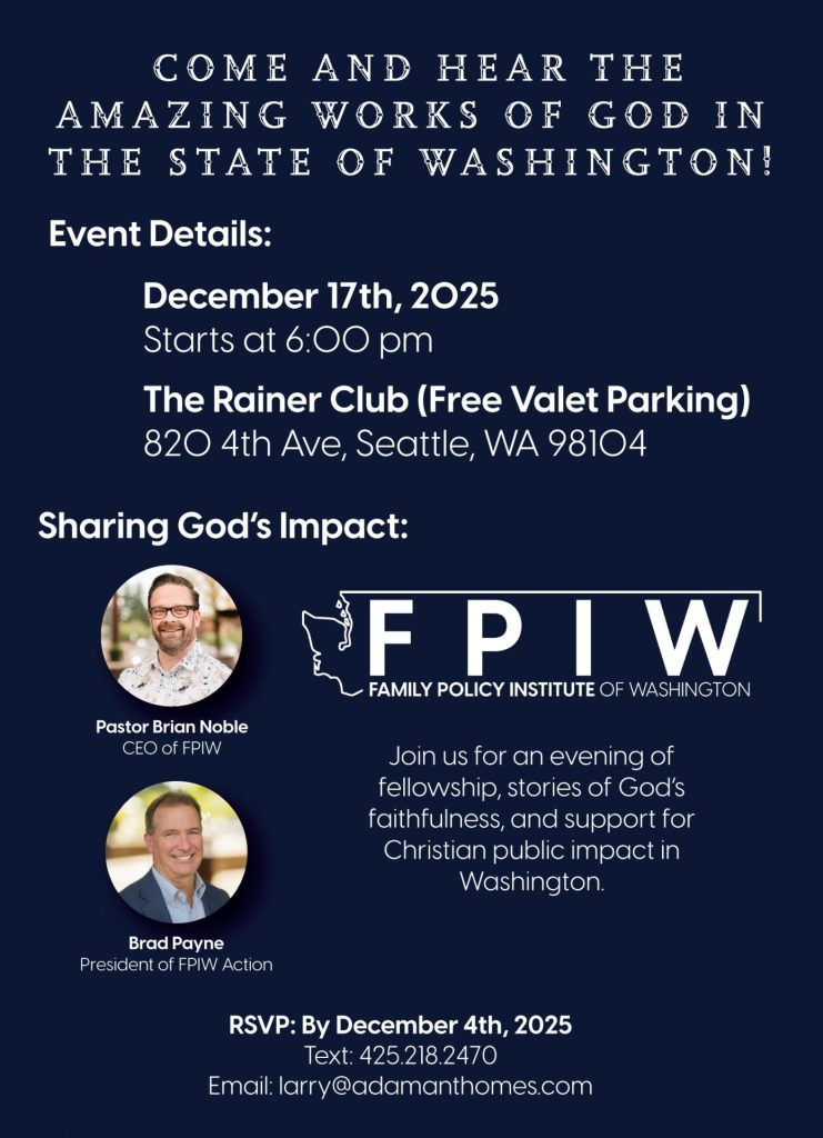 Sundquist Christmas Celebration - Family Policy Institute of Washington